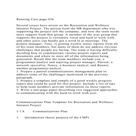 Running Case page 436Several issues have arisen on the Recreat.docx