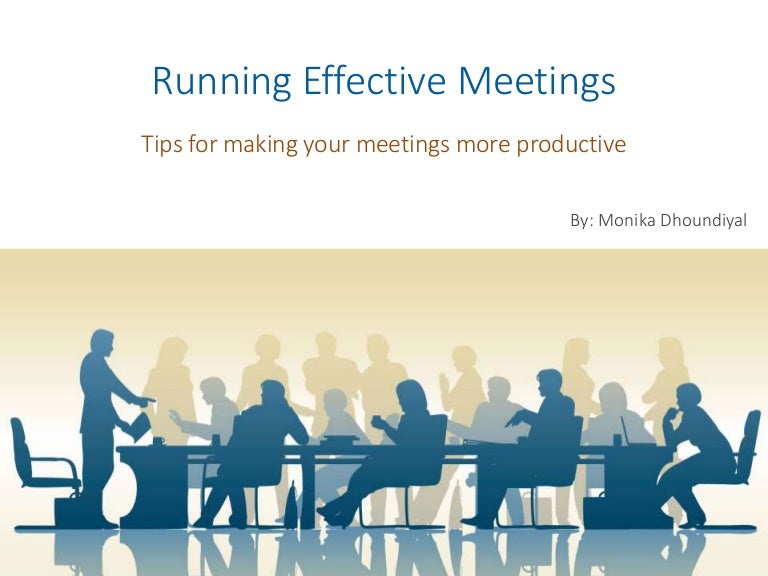 Running effective meetings