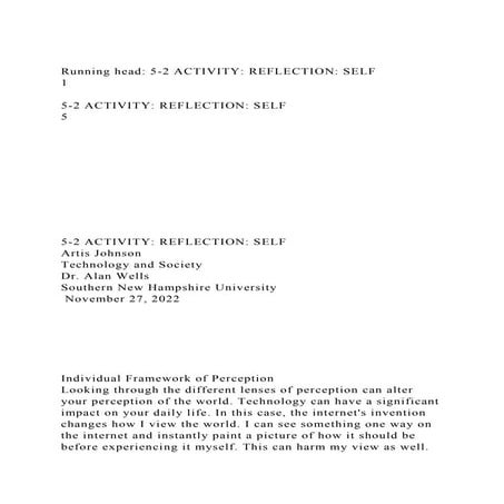 Running head 5-2 ACTIVITY REFLECTION SELF .docx