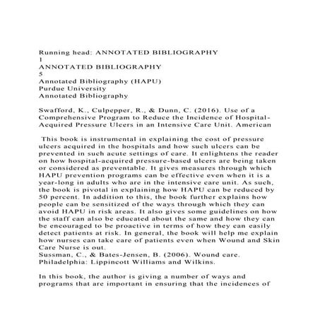 Running head ANNOTATED BIBLIOGRAPHY .docx