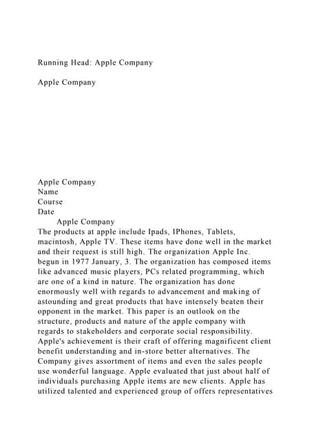 Management Information System- Apple Inc. | PDF