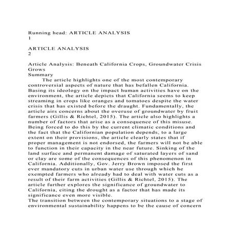 Water Scarcity Ernest A. Engelbert (Editor) | PDF