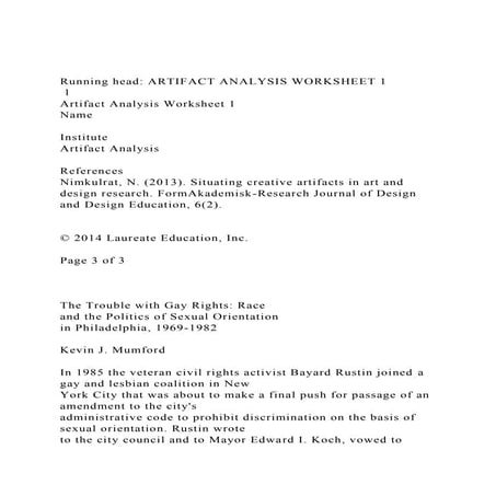 Running head ARTIFACT ANALYSIS WORKSHEET 1 1Artifact Analys.docx