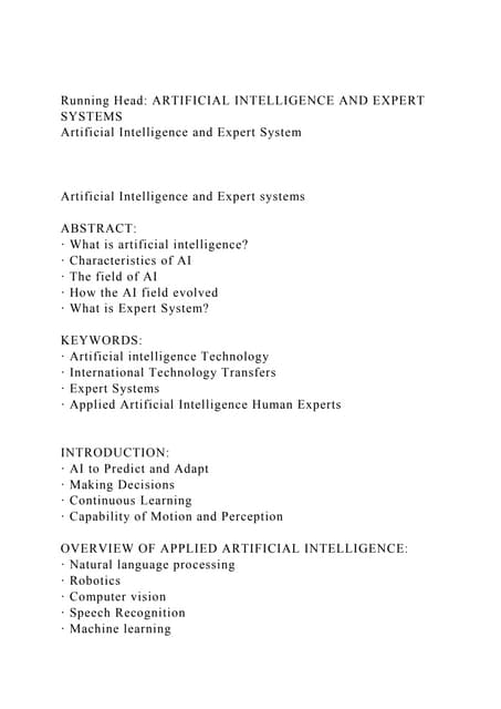 artificial intelligence and its applications | PPT