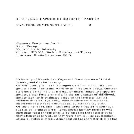 Running head CAPSTONE COMPONENT PART 42CAPSTONE COMPONENT PA.docx
