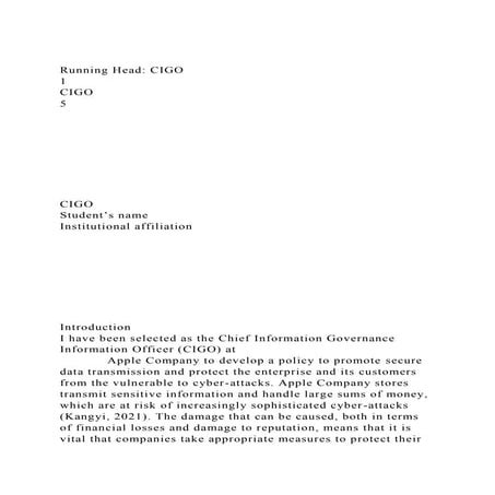 Running Head CIGO .docx