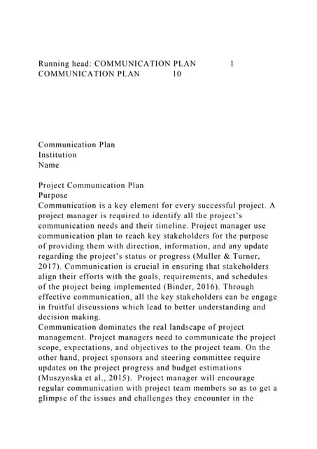 Communication Plan TemplatePart 1 Communication amo.docx