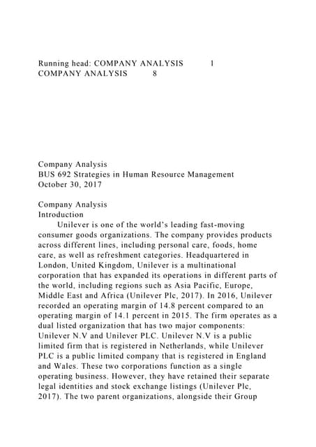 Unilever presentation | PPTX