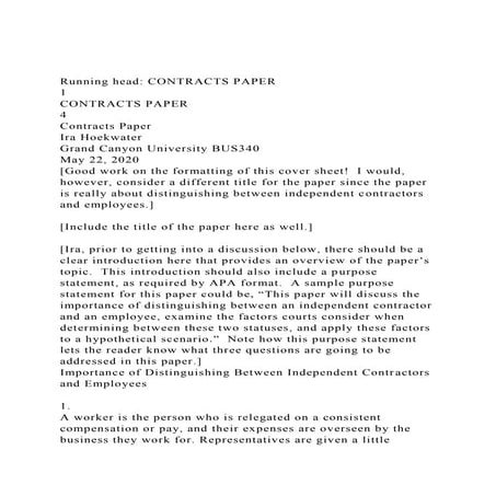 Running head CONTRACTS PAPER .docx