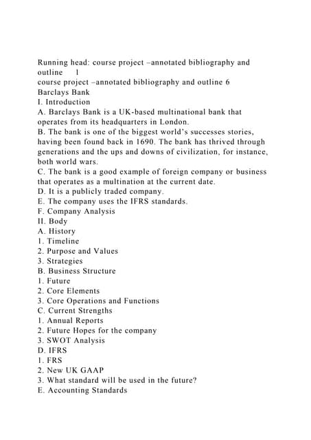 Running head course project –annotated bibliography and outline1.docx Running head course project –annotated bibliography and outline1.docx
