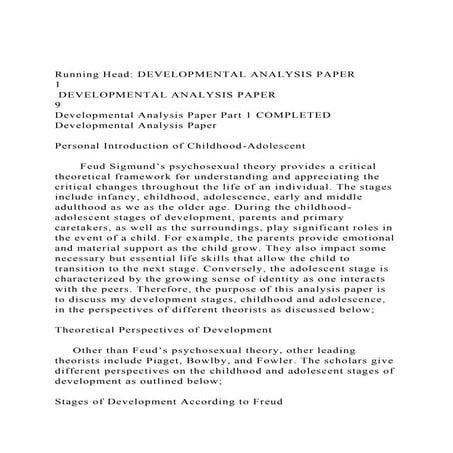 Running Head DEVELOPMENTAL ANALYSIS PAPER .docx