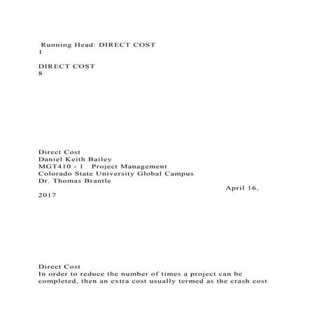 Running Head DIRECT COST .docx