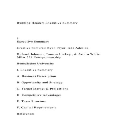 Running Header Executive Summary .docx