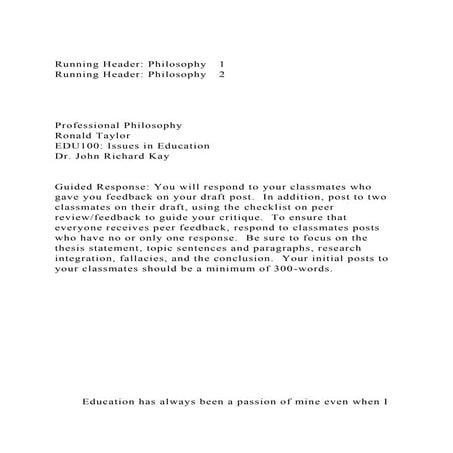 My philosophy in life | DOCX