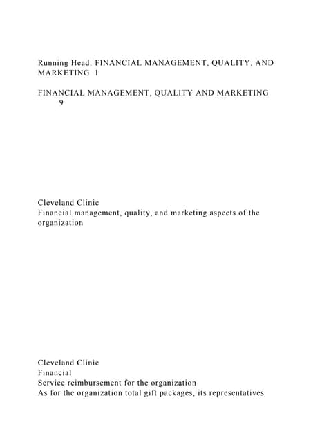 Cleveland Clinic Design Brief | PDF | Healthcare Industry | Industries