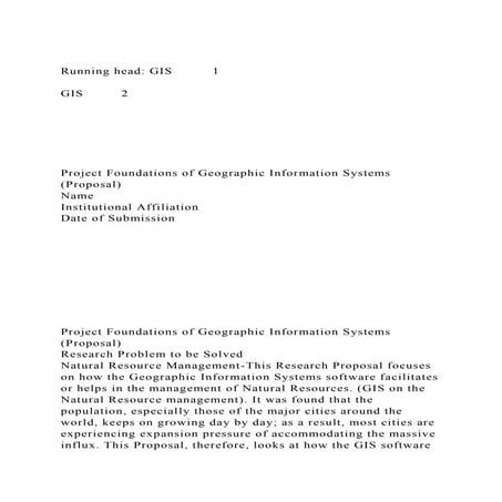 Running head GIS1GIS2Project Foundations of.docx
