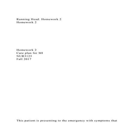 Running Head Homework 2 Homework 2 Homework 2.docx