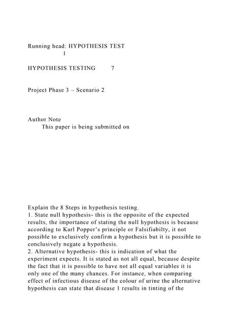 hypothesis testing in quantitative research | PPTX