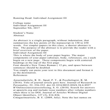 Running Head Individual Assignment IIICollege nameIndivid.docx