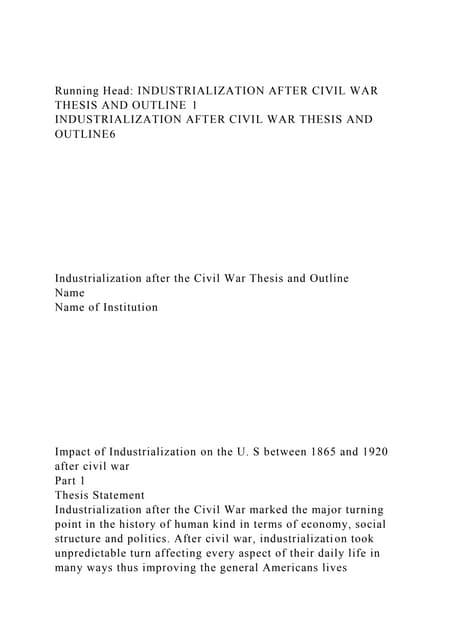 After the Civil War, the United States became a much more industrial.docx