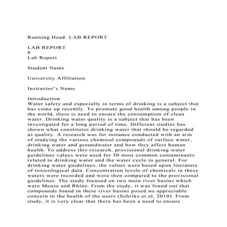 Running Head LAB REPORT .docx