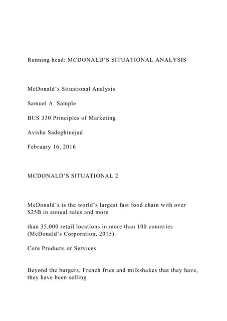 Mcdonald case-study & analysis | PPT