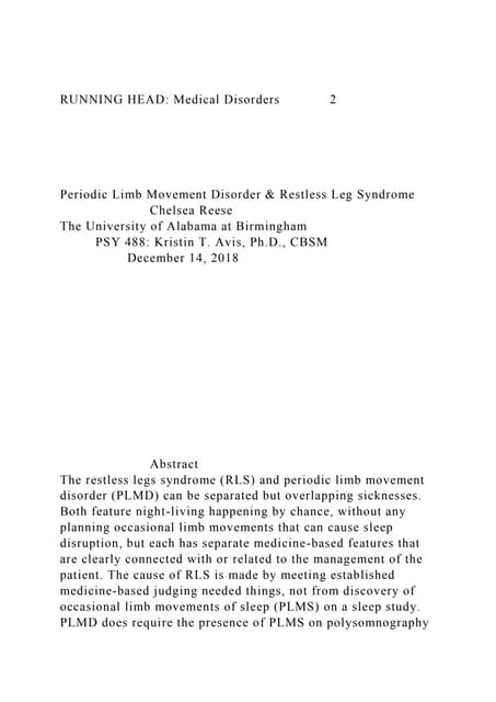 RESTLESS LEG SYNDROME - Clinical Features & Management.pdf