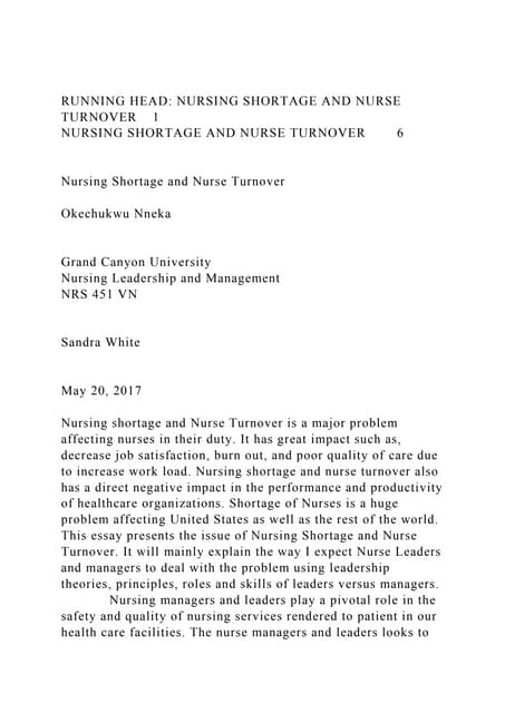 50 Nursing Leadership Ideas That Will Help You to Choose the Best Topic | PDF