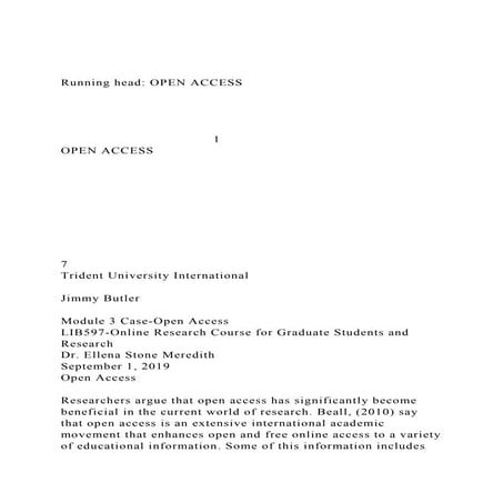 Advantages and Disadvantages of Open Access | PDF