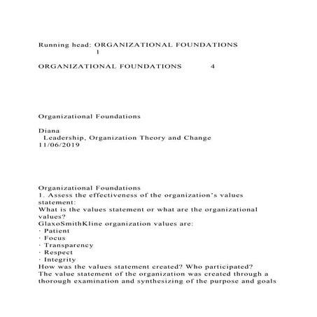 Running head ORGANIZATIONAL FOUNDATIONS1ORGANIZATIONAL F.docx