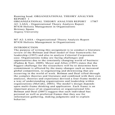 Bolman & Deal's Four Frames for Organisational Analysis | PPT