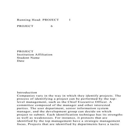 Running Head PROJECT 1PROJECT 6PROJECTI.docx