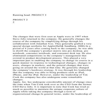 Running head PROJECT 2PROJECT 2 .docx