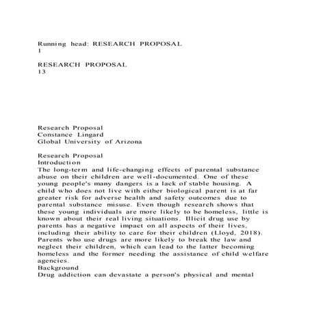 Running head RESEARCH PROPOSAL | PDF