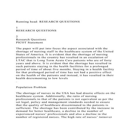 Running head RESEARCH QUESTIONS1RESEARCH QUESTIONS2.docx