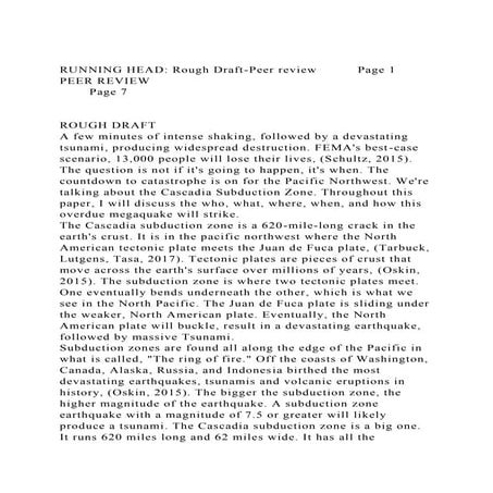 RUNNING HEAD Rough Draft-Peer reviewPage 1PEER REVIEW.docx