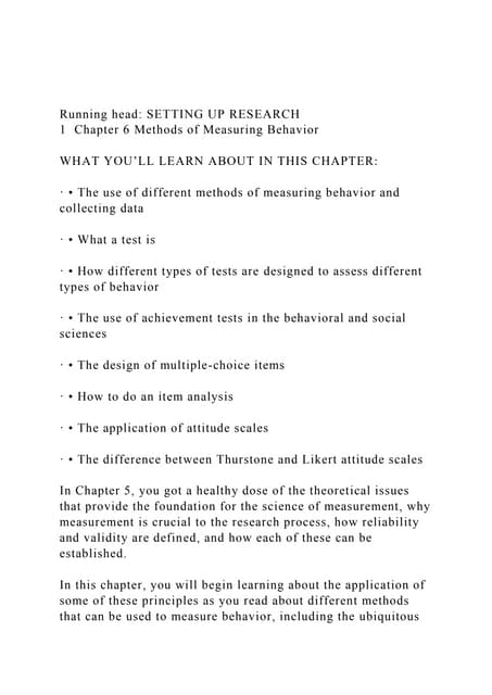 CHAPTER 1 - PSYCHOLOGICAL ASSESSMENT COHEN BOOK | PDF