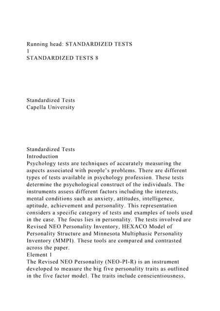 Neo personality inventory | PPTX