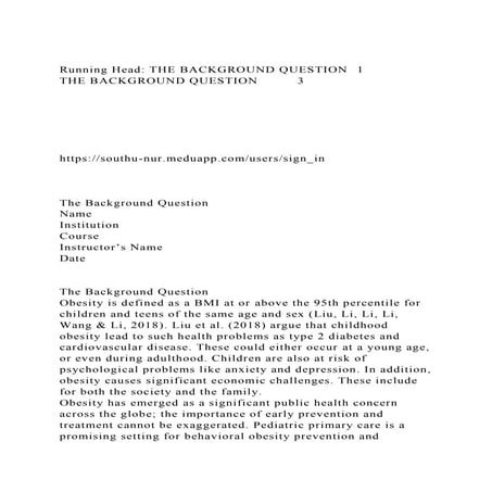 Running Head THE BACKGROUND QUESTION 1THE BACKGROUND QUESTION.docx
