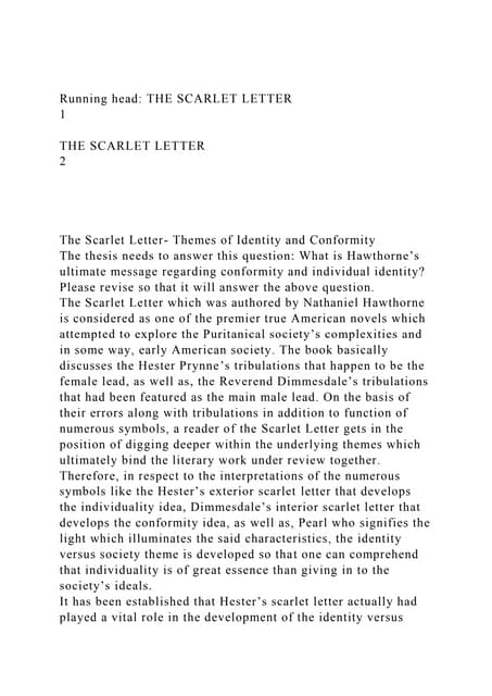 The Scarlett Letter by Nathaniel Hawthorne | PPTX | Christianity ...