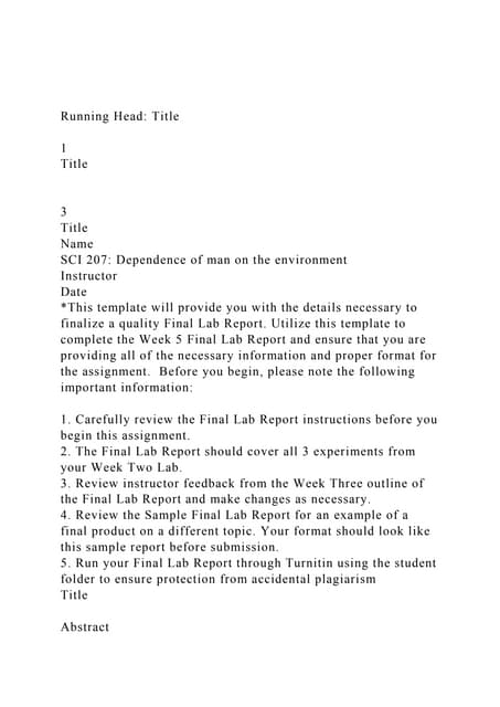 Lab report writing | PPT