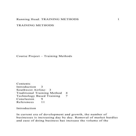 Running Head TRAINING METHODS 1TRA.docx