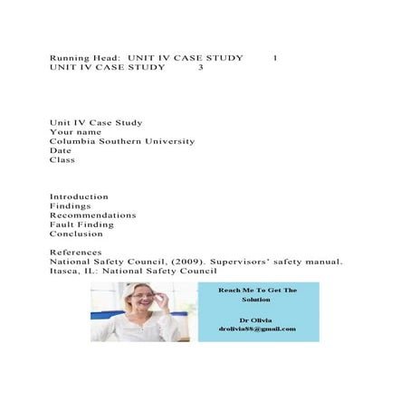 Running Head UNIT IV CASE STUDY 1UNIT IV CASE STUDY 3.docx