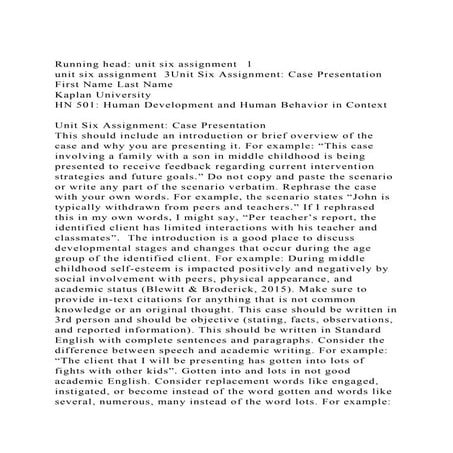 Running head unit six assignment 1unit six assignment3Unit Si.docx