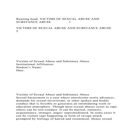 Impact Of Sexual Abuse | PPTX