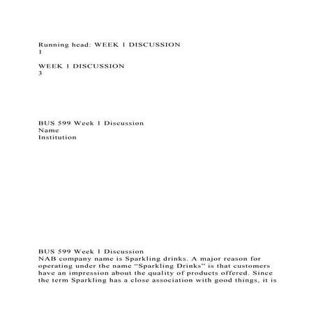 Running head WEEK 1 DISCUSSION .docx