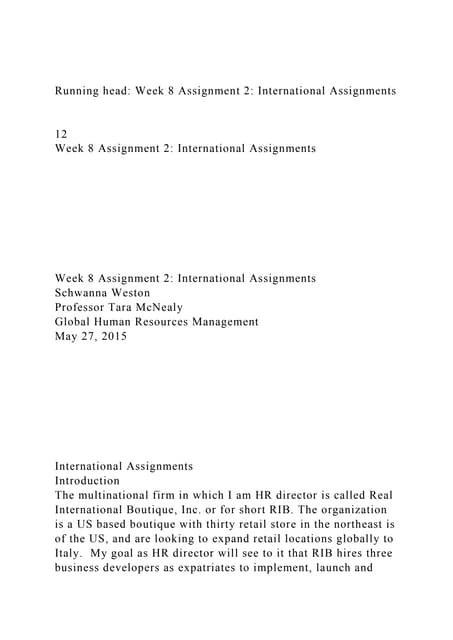 International Human Resource Management - Meaning, Nature, characteristics and Importance | PPT