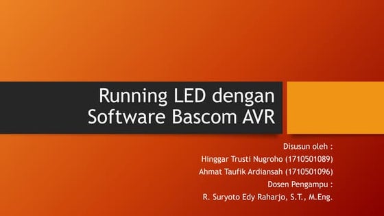 Running led dengan atmega16 | PPT