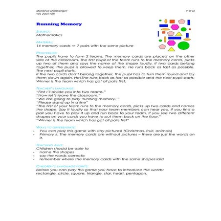 Running memory | PDF