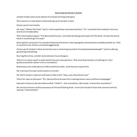 Running on force script | DOCX